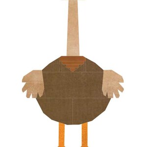 Ostrich Foundation Paper Piecing Pattern - Etsy