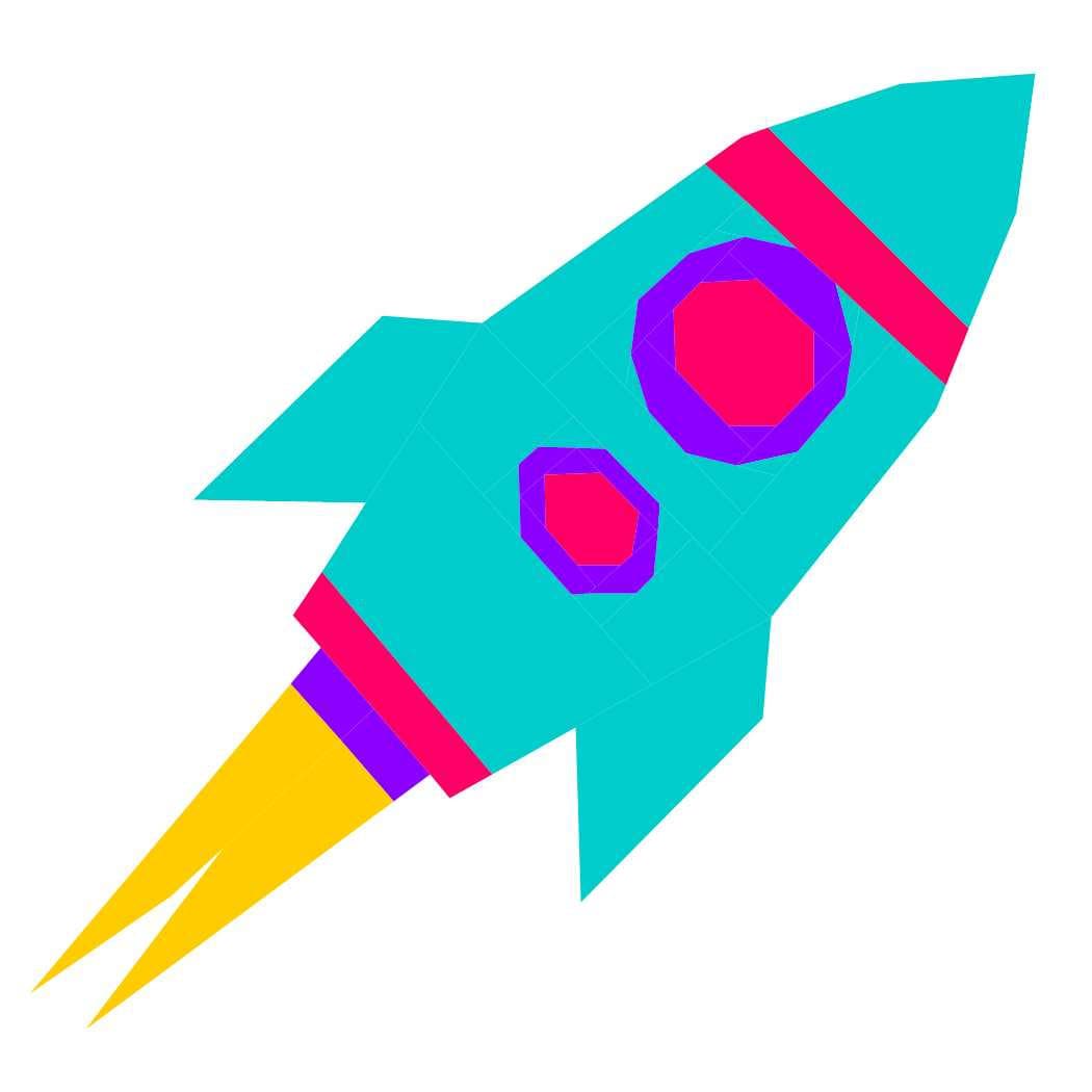 Rocket 3 Foundation Paper Piecing Pattern | Etsy