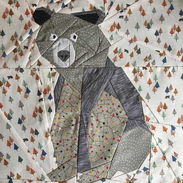 Bear Paper Piecing - Etsy