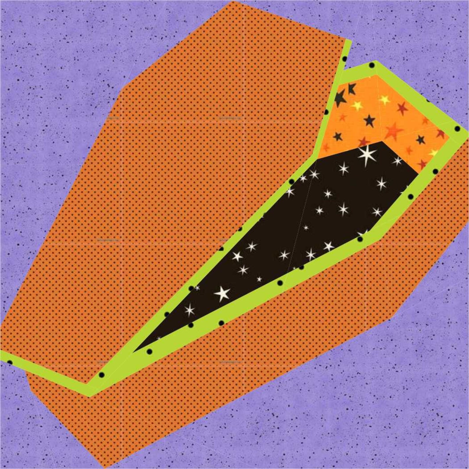 Open Coffin Foundation Paper Piecing Pattern | Etsy