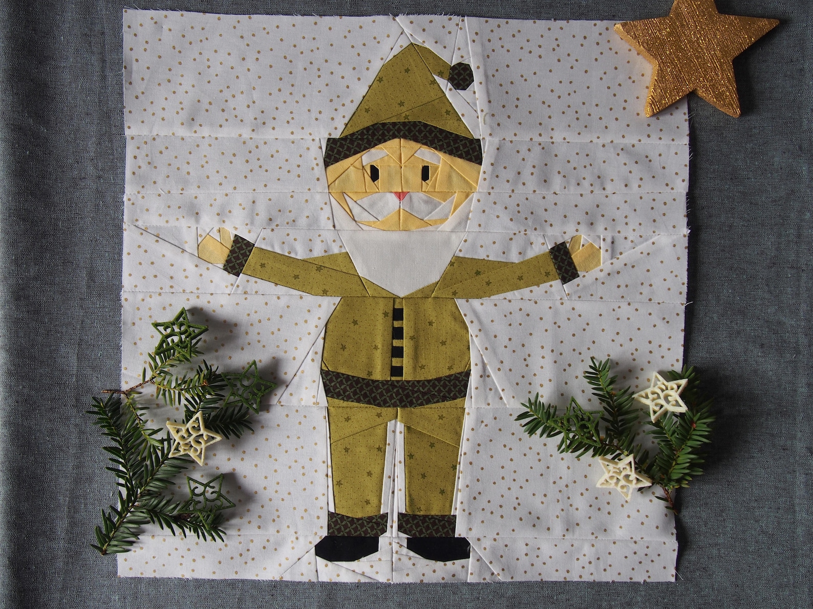 Santa Claus Foundation Paper Piecing Pattern - Etsy