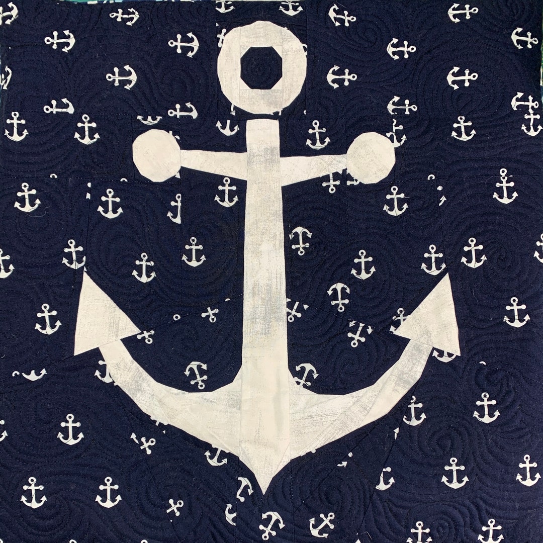 Anchor Nautical Foundation Paper Piecing Pattern - Etsy