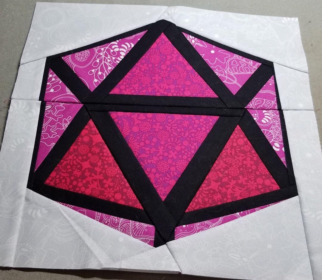 Gem or D20 Dice Foundation Paper Piecing Pattern - Etsy