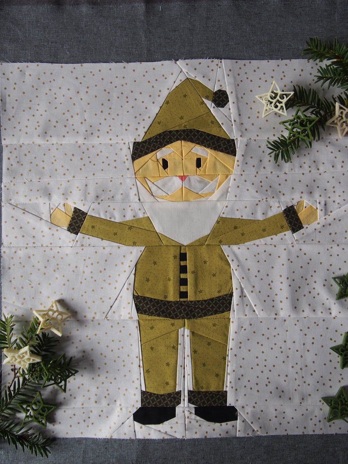 Santa Claus Foundation Paper Piecing Pattern - Etsy
