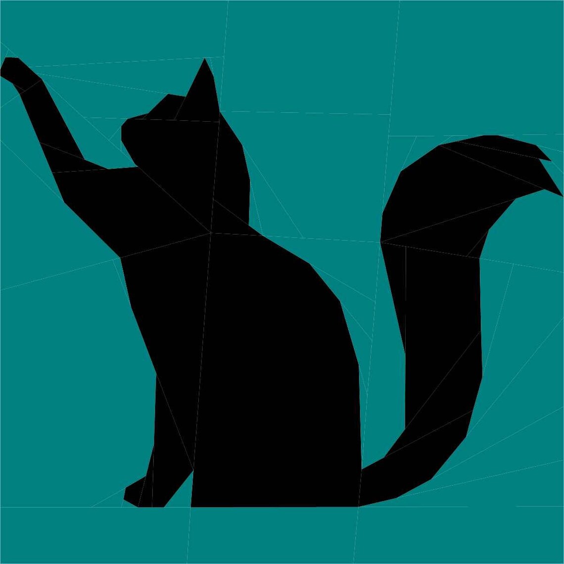 Reaching Cat Foundation Paper Piecing Pattern | Etsy Canada