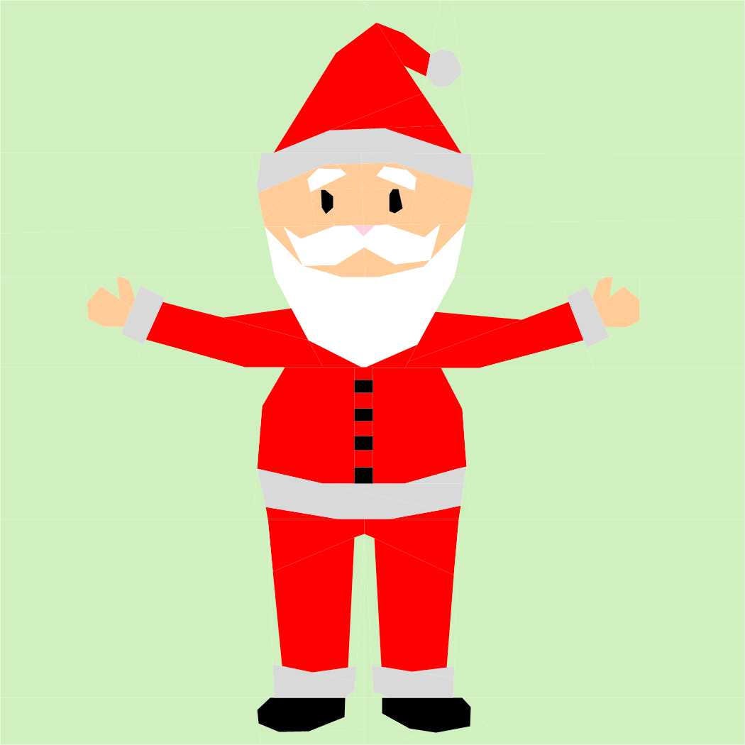 Santa Claus Foundation Paper Piecing Pattern - Etsy