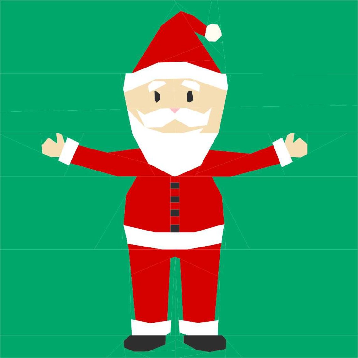 Santa Claus Foundation Paper Piecing Pattern - Etsy