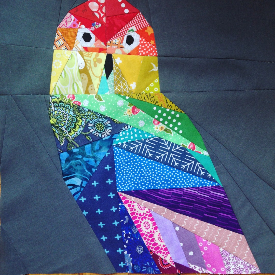 Geometric Owl Foundation Paper Piecing Pattern - Etsy