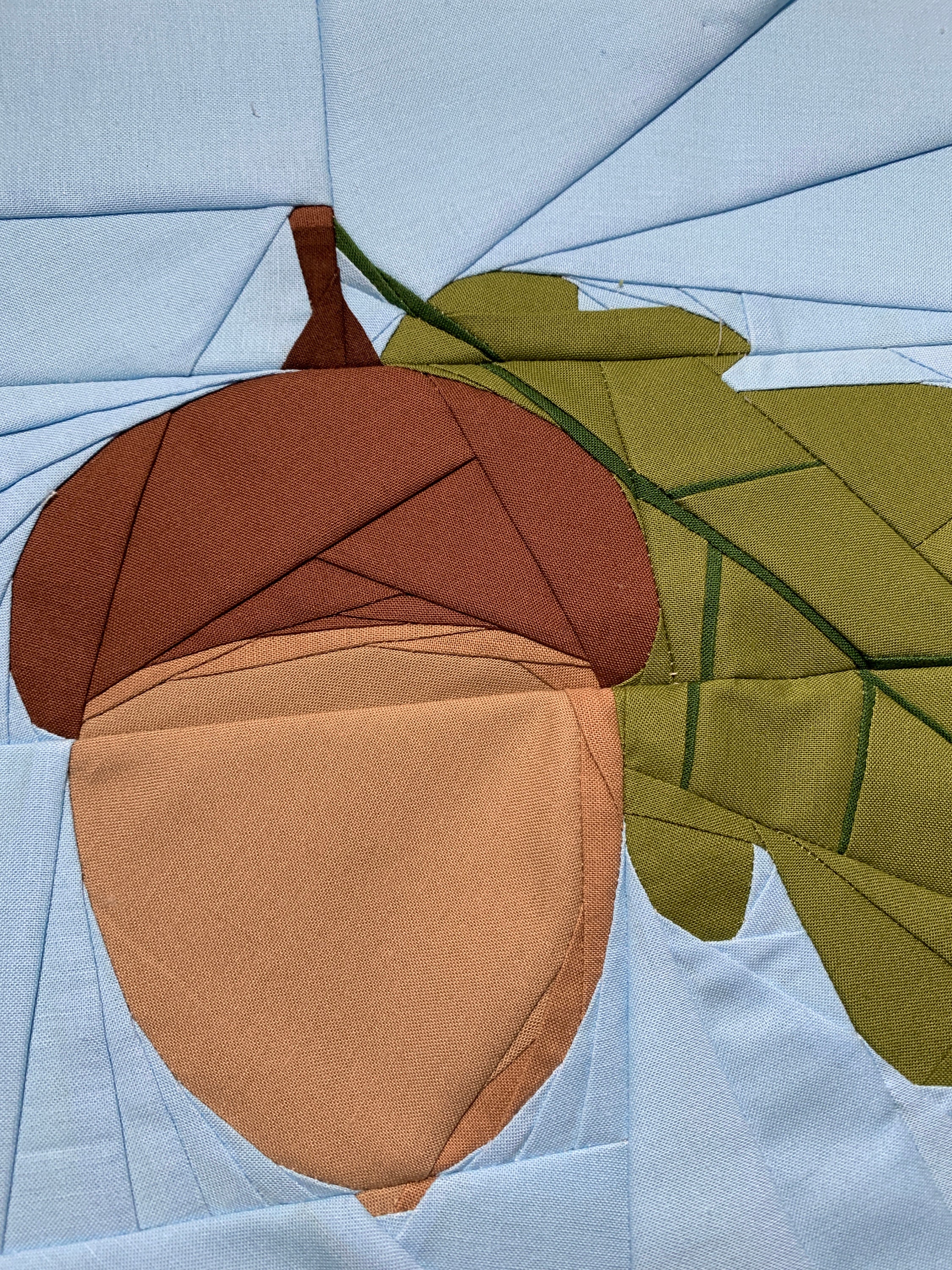 Acorn Fall Autumn Foundation Paper Piecing Pattern | Etsy