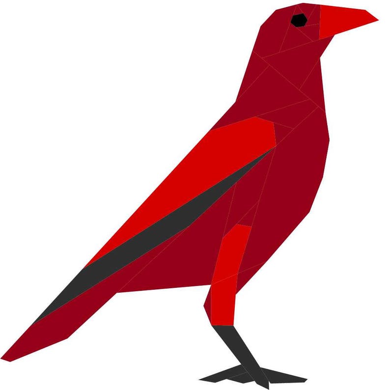 Crow / Raven Bird Foundation Paper Piecing Pattern | Etsy Australia