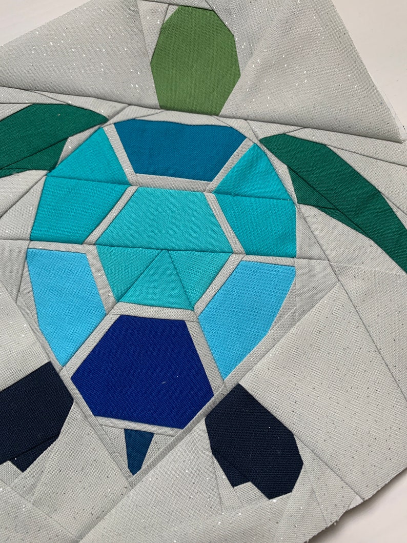 Turtle 2.0 Foundation Paper Piecing Pattern Swimming Hawaii - Etsy