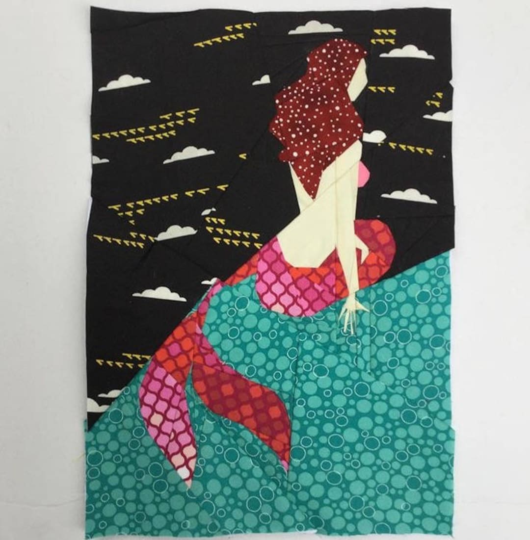 Sitting Mermaid Foundation Paper Piecing Pattern - Etsy