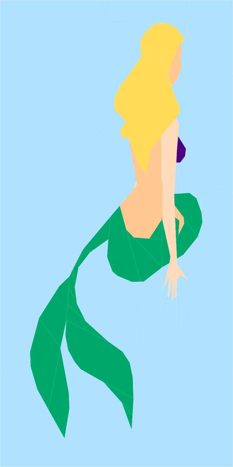 Sitting Mermaid Foundation Paper Piecing Pattern | Etsy