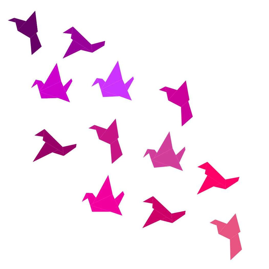 Flying Origami Cranes Foundation Paper Piecing Pattern | Etsy