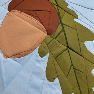 Acorn Fall Autumn Foundation Paper Piecing Pattern - Etsy