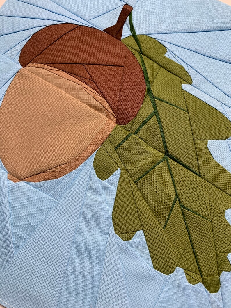 Acorn Fall Autumn Foundation Paper Piecing Pattern | Etsy