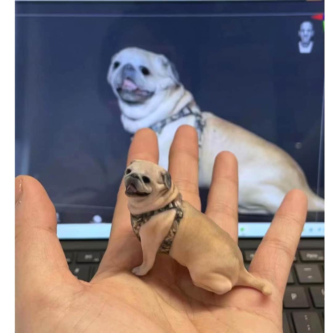 Custom 3D Print Your Pet From Photo, Personalized Dog Cat Figurines ...