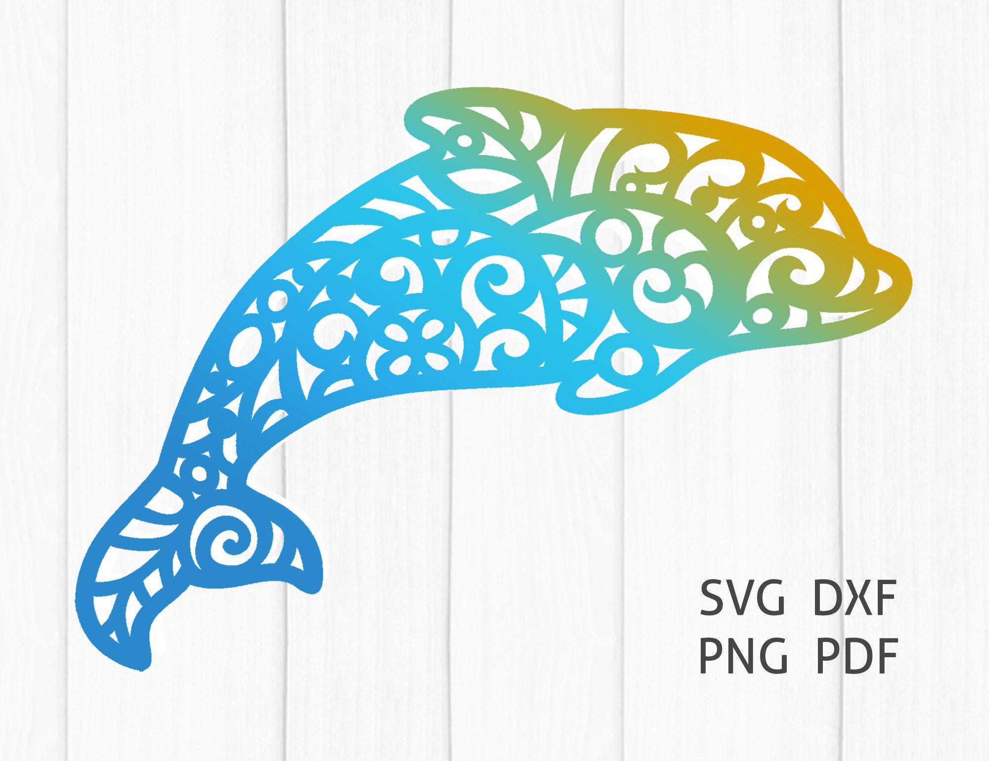 Dolphin SVG/DXF/PNG Cut File Vinyl Decal Instant Download | Etsy