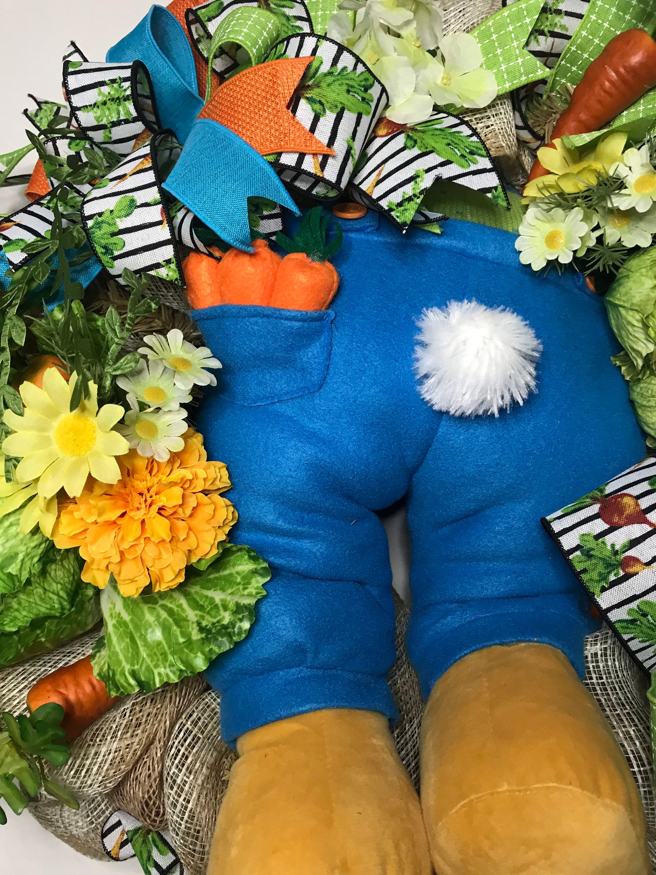 Peter Rabbit Wreath Cotton Tail Wreath Bunny Butt Wreath Bunny Bottom ...