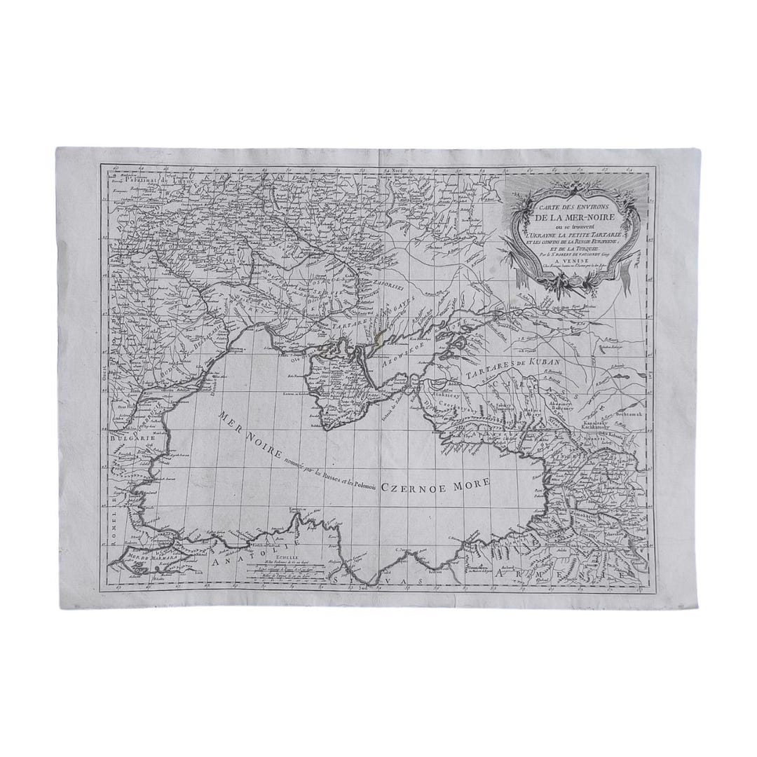 1794 Map of the Black Sea Carte Des Environs De La Mer Noire - Etsy