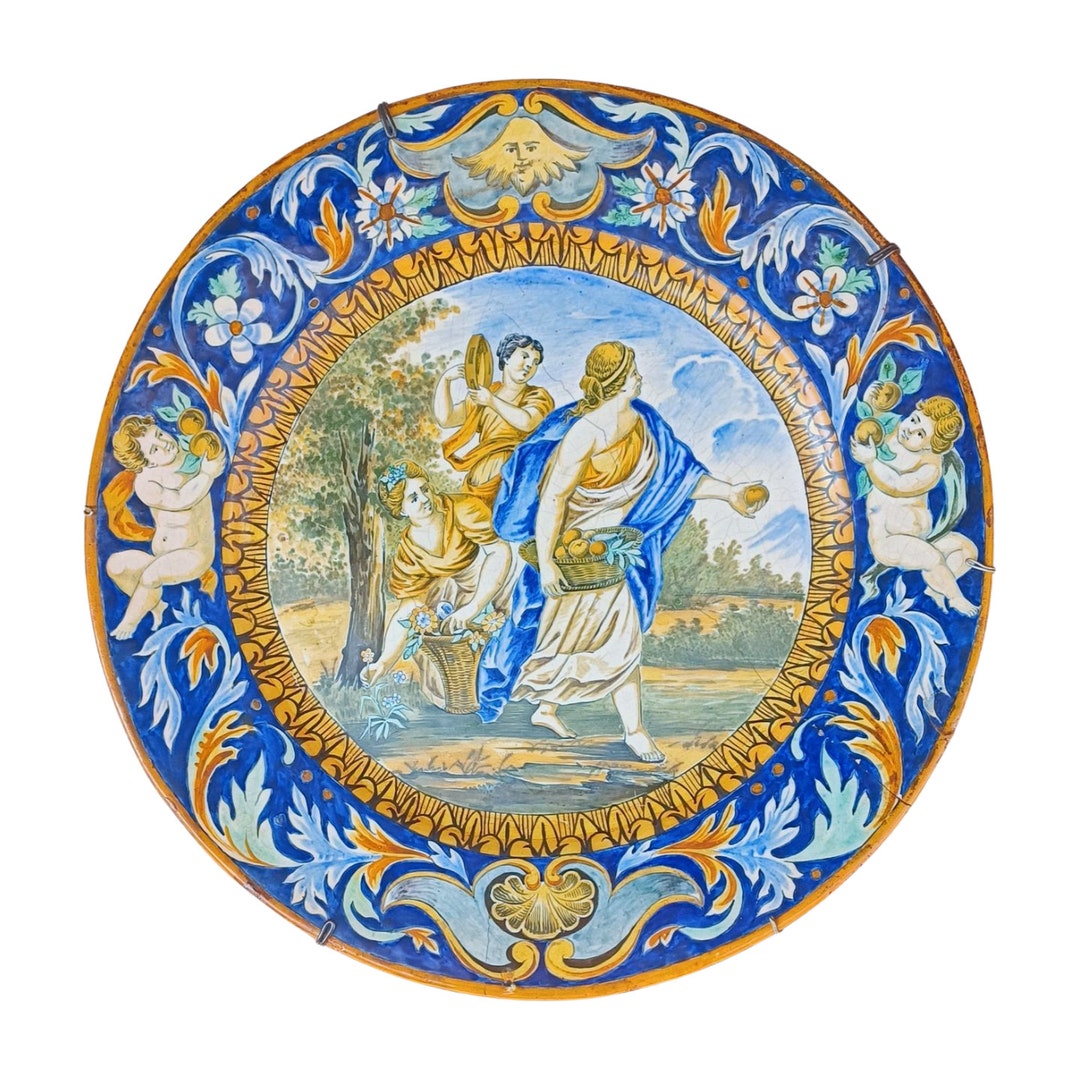 Antique Italian Maiolica Plate Giovanni Mollica 19th Century - Etsy
