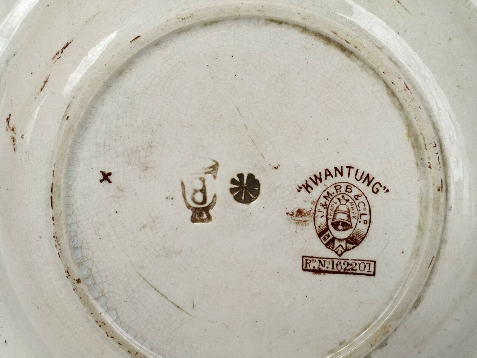 Antique Plate Glasgow Pottery - J. and M.P. Bell & Co Ltd Kwantung ...