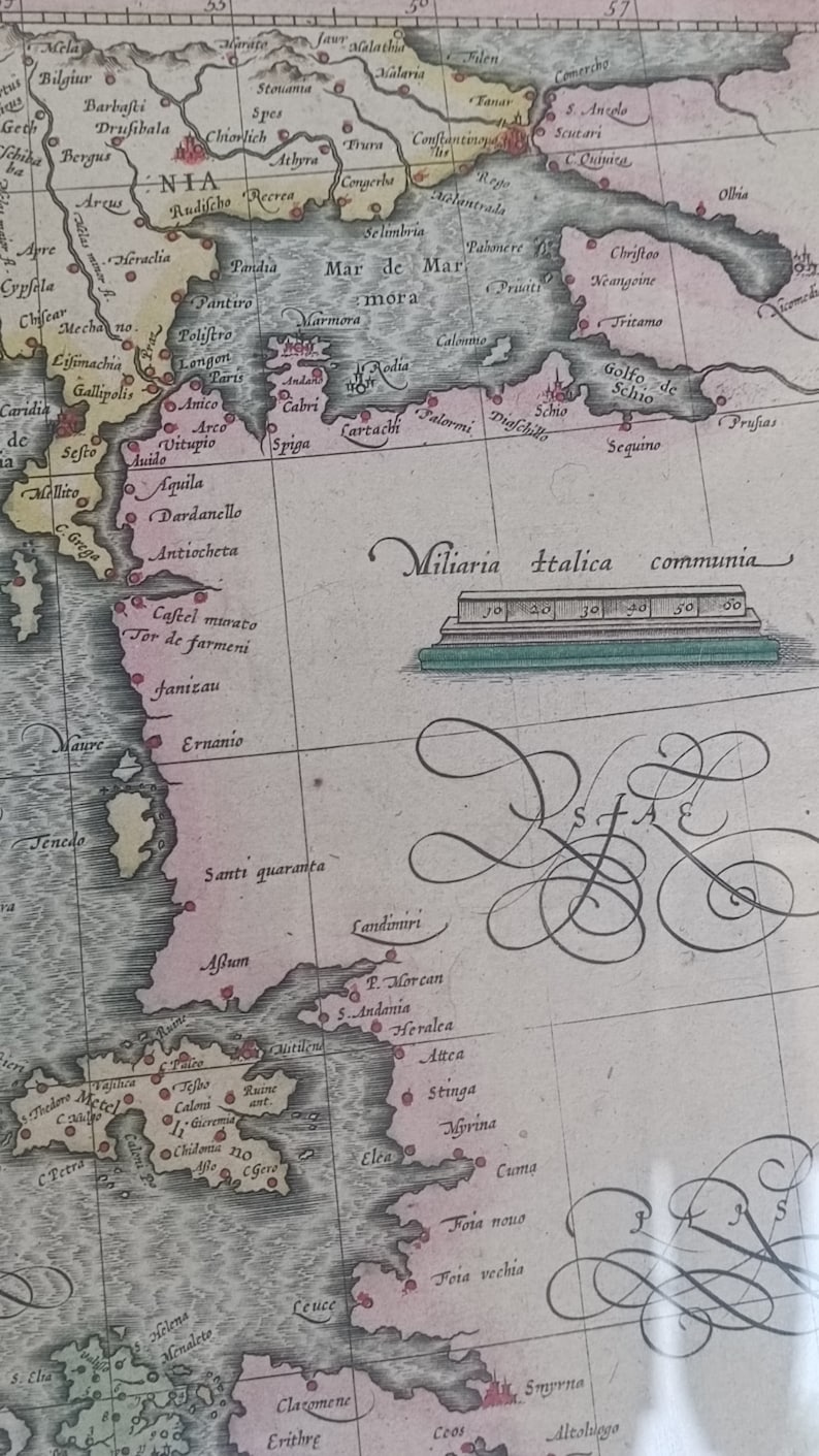 Graecia Map by Gerard Mercator Map of Greece 1595 - Etsy