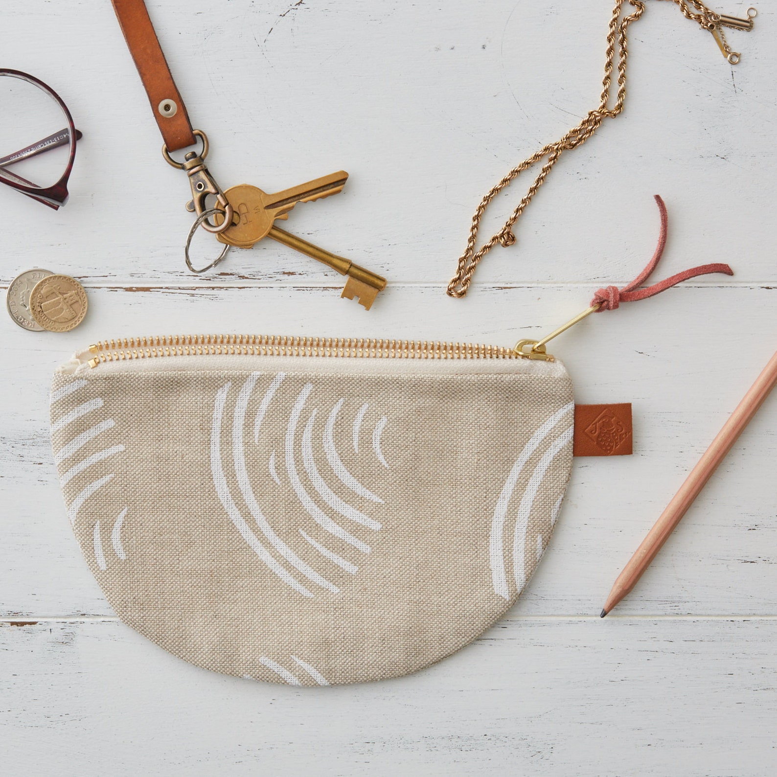 Screen Printed Half Moon Bag Clams Shells - Etsy