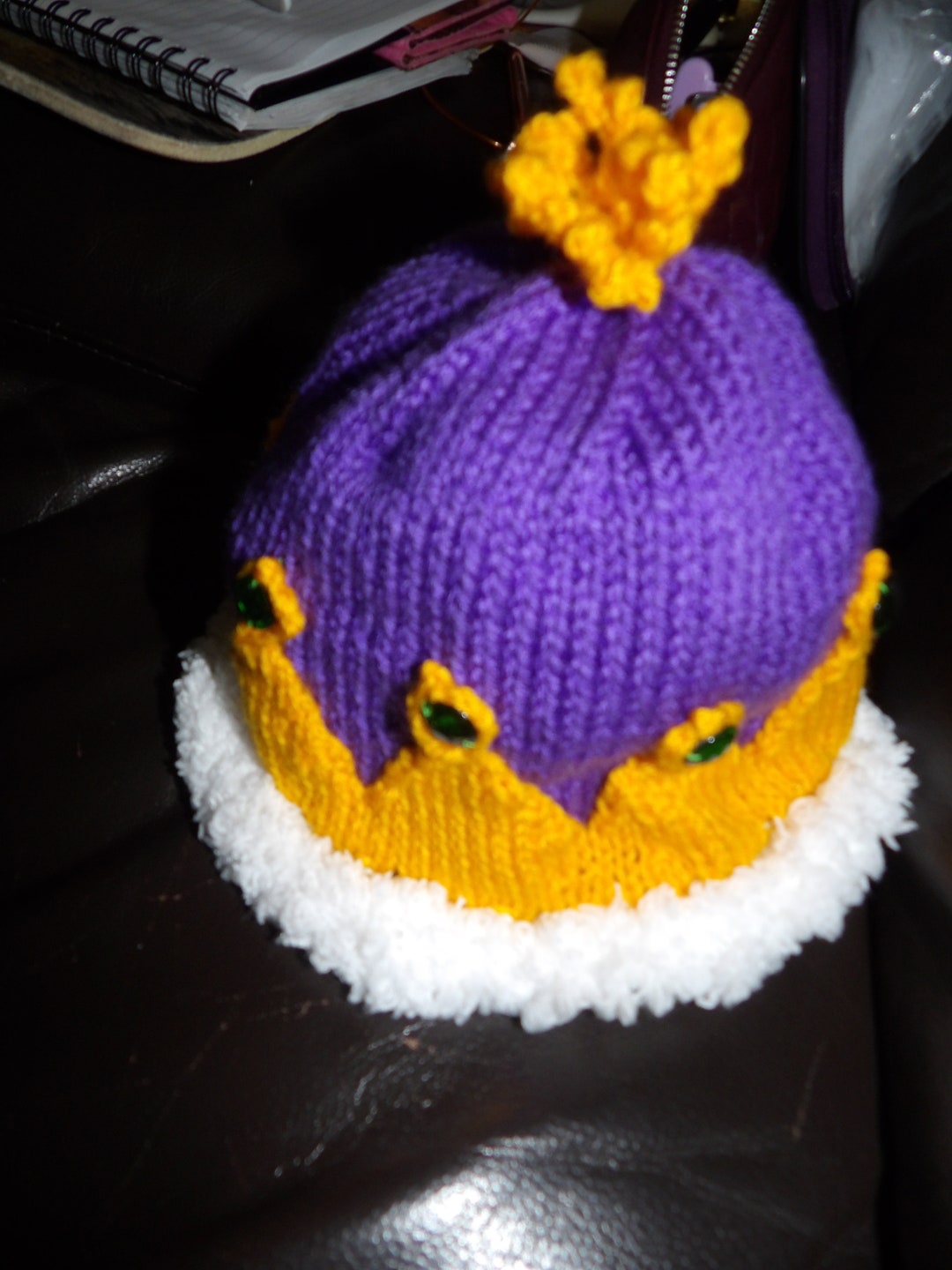 NATIVITY CROWN King or Queen Knitted Regal Crown Beanie Hat Pdf ...