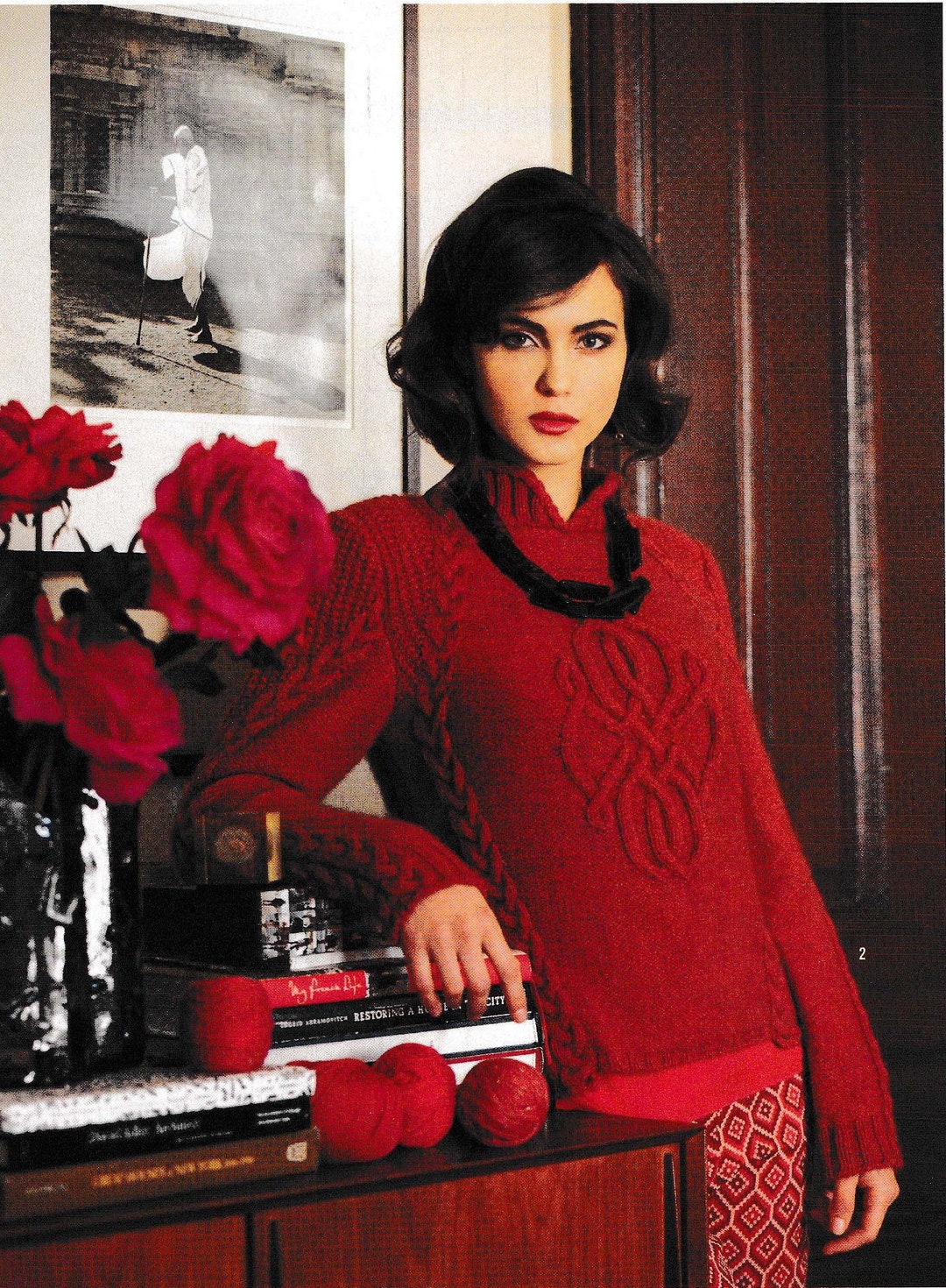 Knitting Pattern PDF Ladies Stunning Designer Cabled Sweater With Slant ...