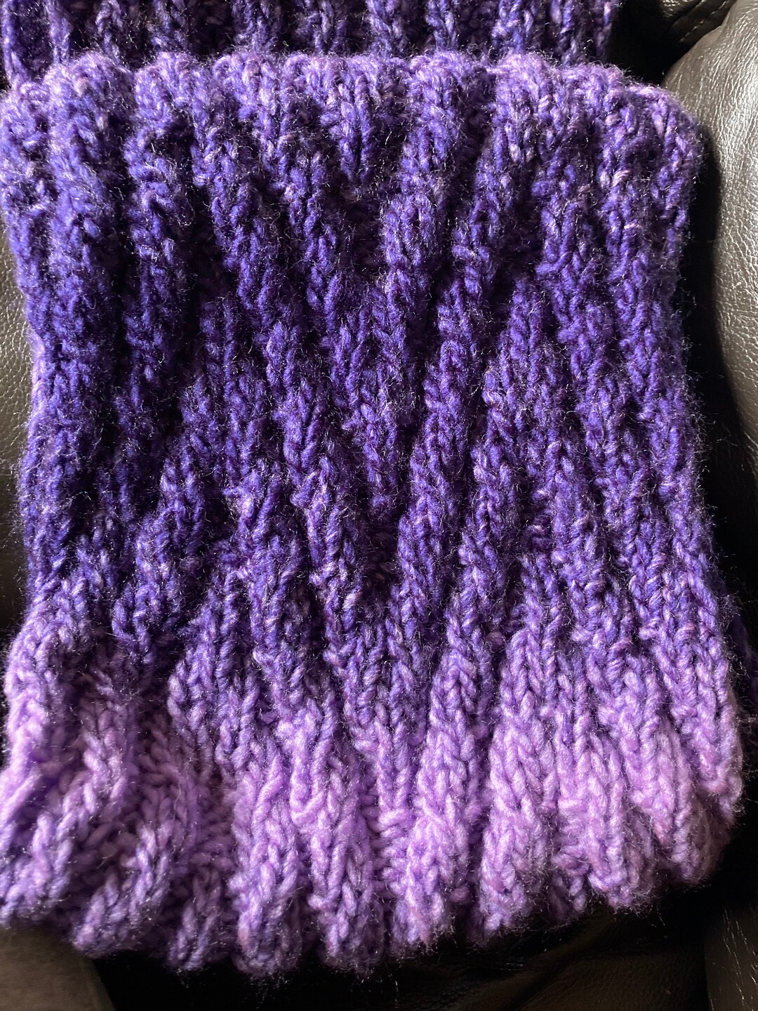 2 Sided Reversible Purple Prefect Chunky Chevron Scarf Pdf - Etsy UK