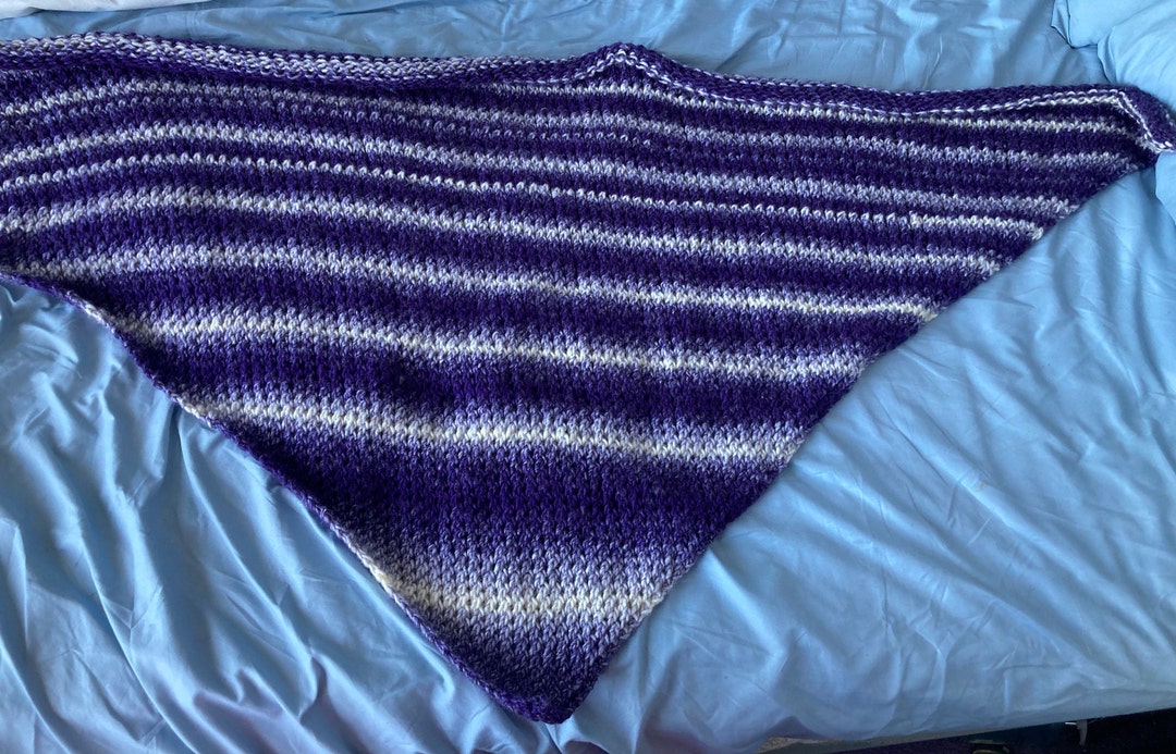Shifting Stripes Textured Winter Warm Wrap Shawl Knitting - Etsy