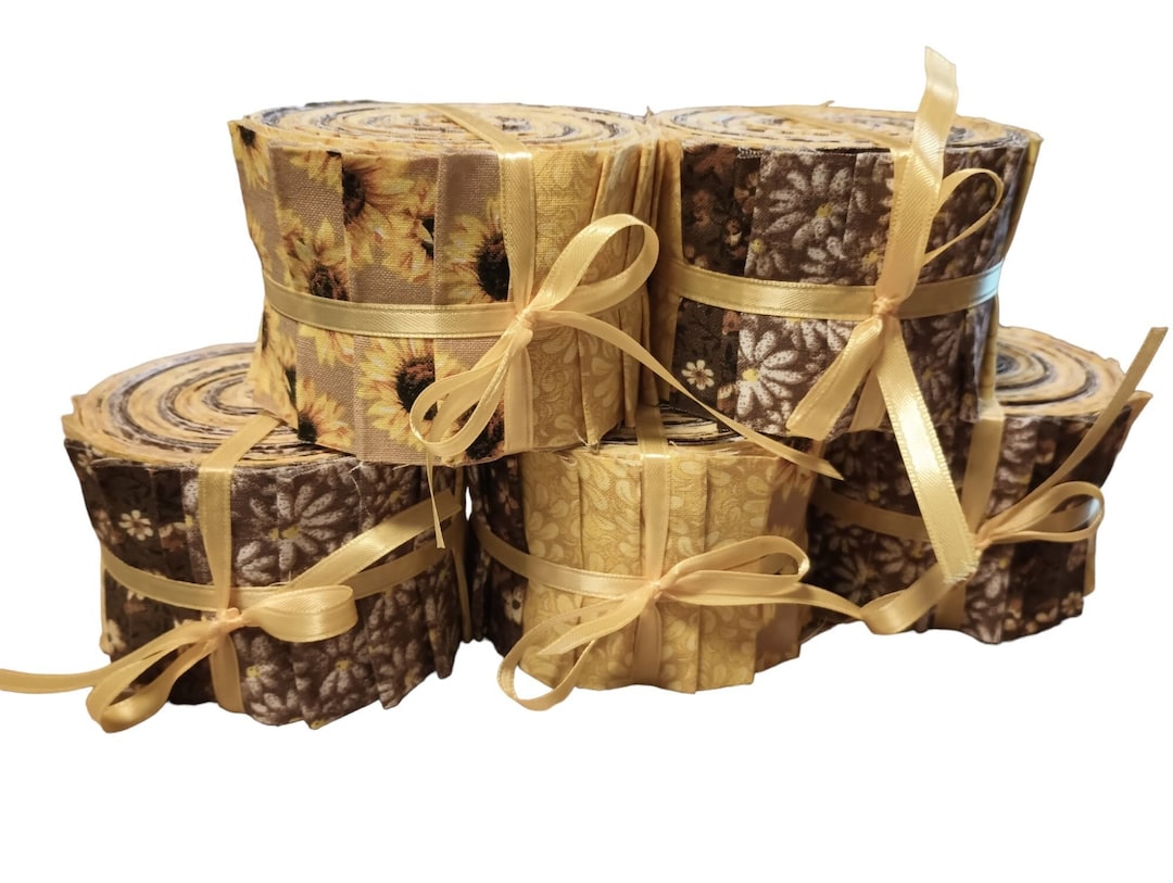 Yellow/tan "sunflower" Jellyroll.20 Strips - Etsy