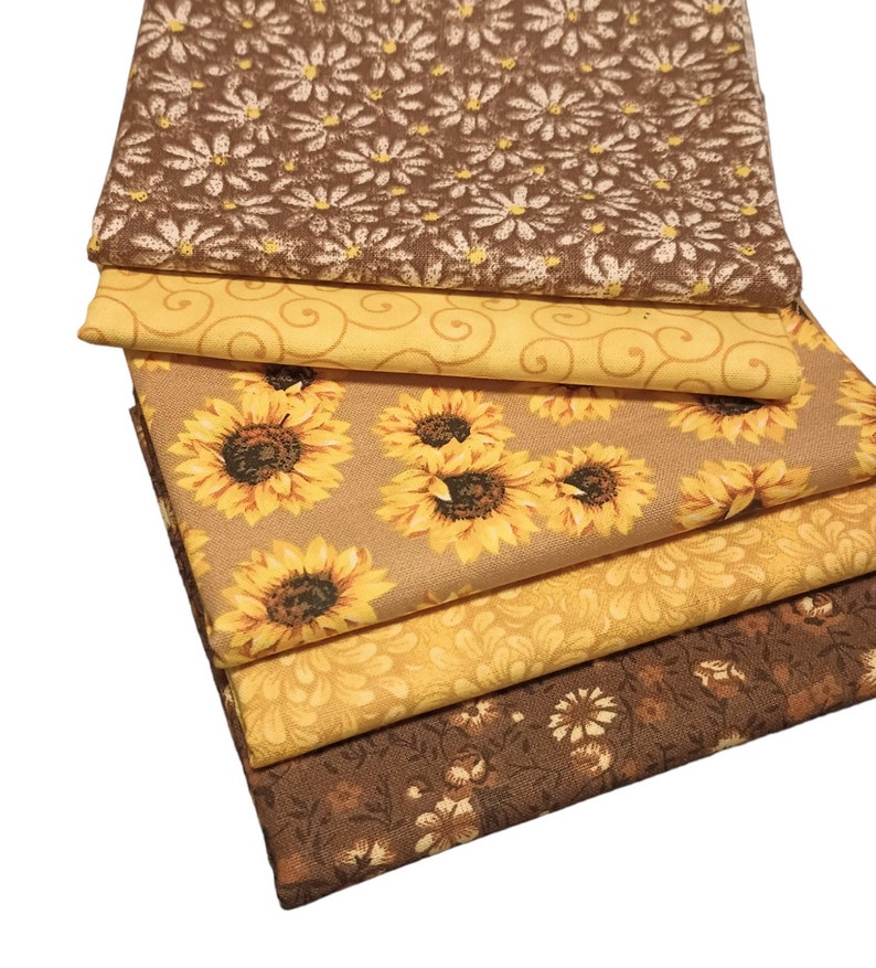 Yellow/tan "sunflower" Fat Quarter Bundle. Beautiful - Etsy
