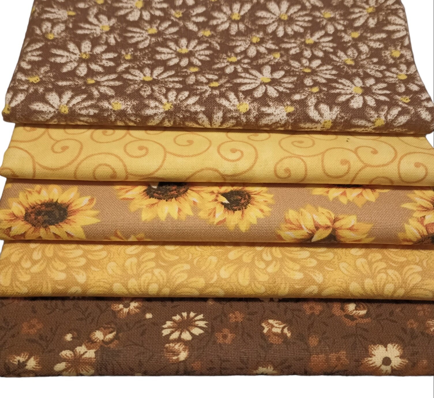 Yellow/tan "sunflower" Fat Quarter Bundle. Beautiful - Etsy