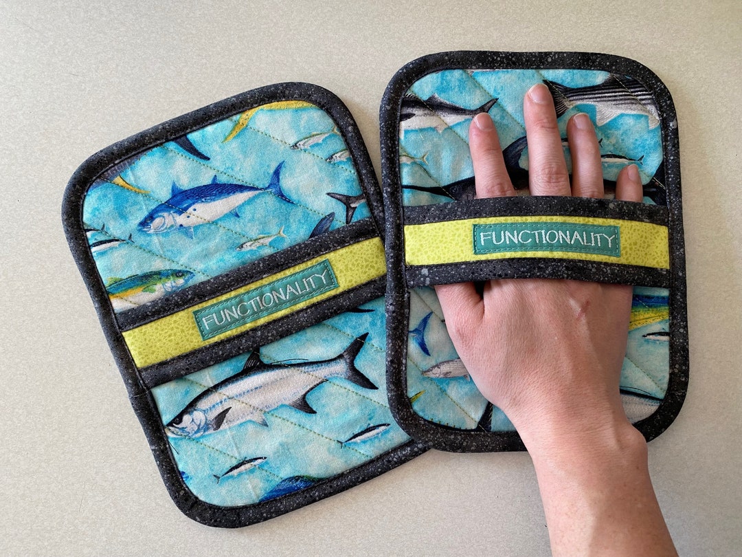 Fish Pot Holders, Potholders, Kitchen Mitts, Hot Pads - Etsy