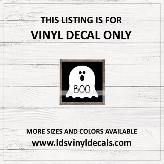 Boo Ghost Decal VINYL DECAL ONLY Halloween Glass Block - Etsy