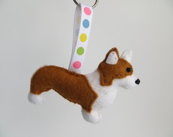 Corgi keychain | Etsy