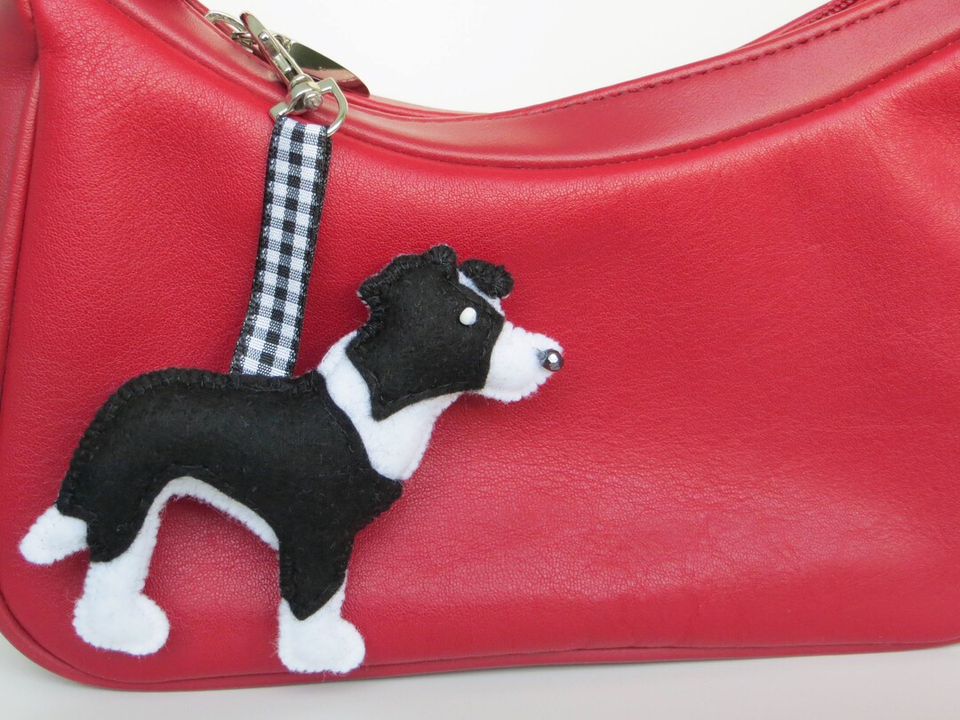 Border Collie Cosido a mano Fieltro Bolsa de Perro Encanto Diseño de ...