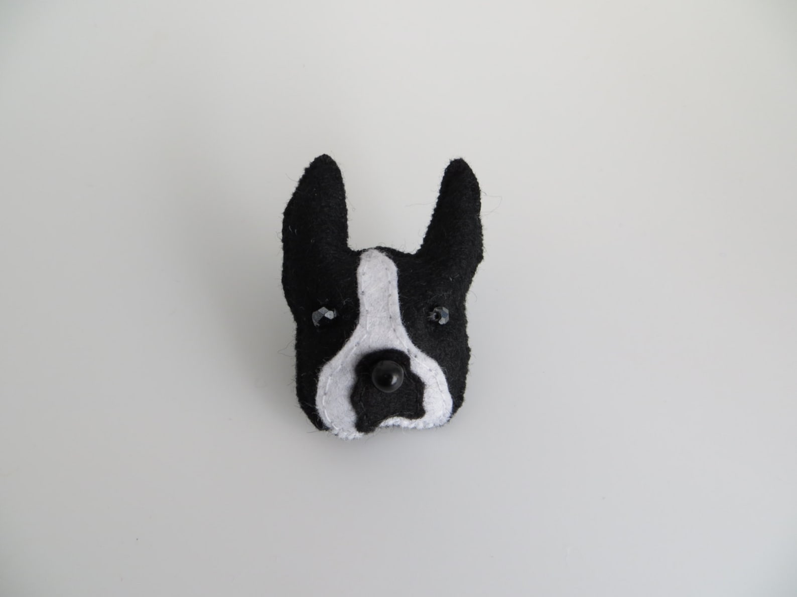 Boston Terrier Hand Sewn Felt Dog Brooch Pin | Etsy