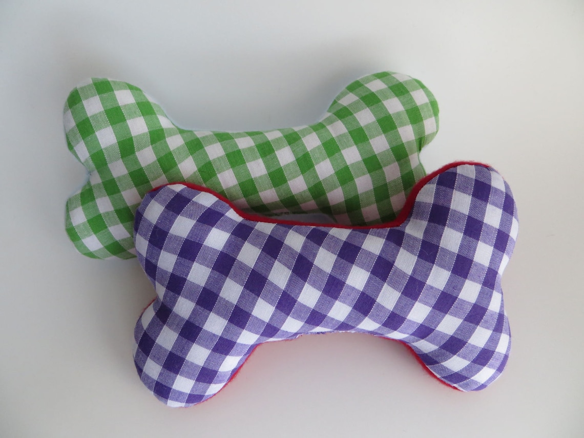 Squeaky Dog Toy Bone Rainbow Colour Pattern Fabric Size Small | Etsy