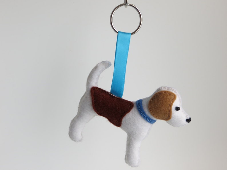 Beagle Hand Sewn Felt Dog Keyring - Etsy
