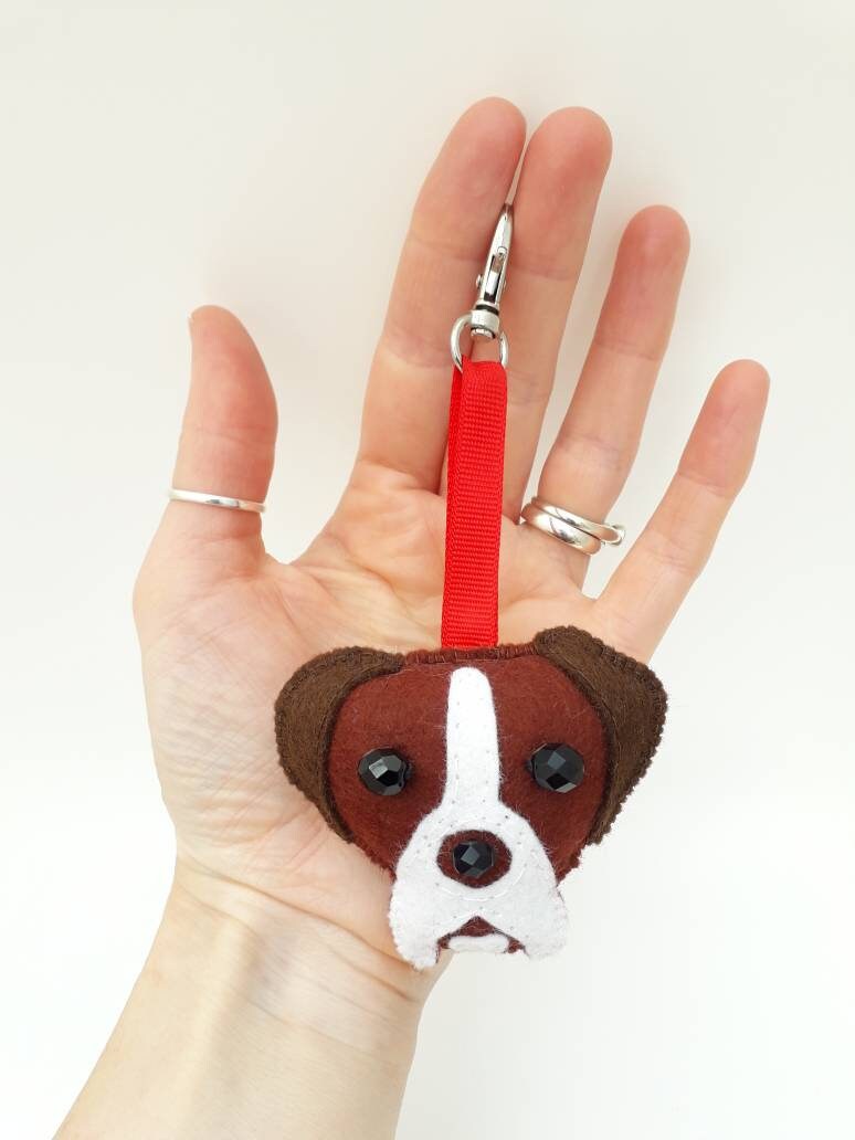 Boxer Dog Hand Sewn Felt Bag Charm - Etsy UK