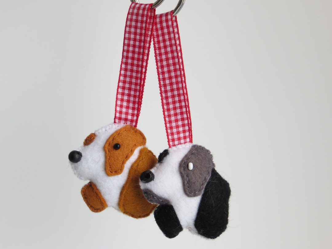 Llavero de perro de fieltro cosido a mano Cocker Spaniel - Etsy España