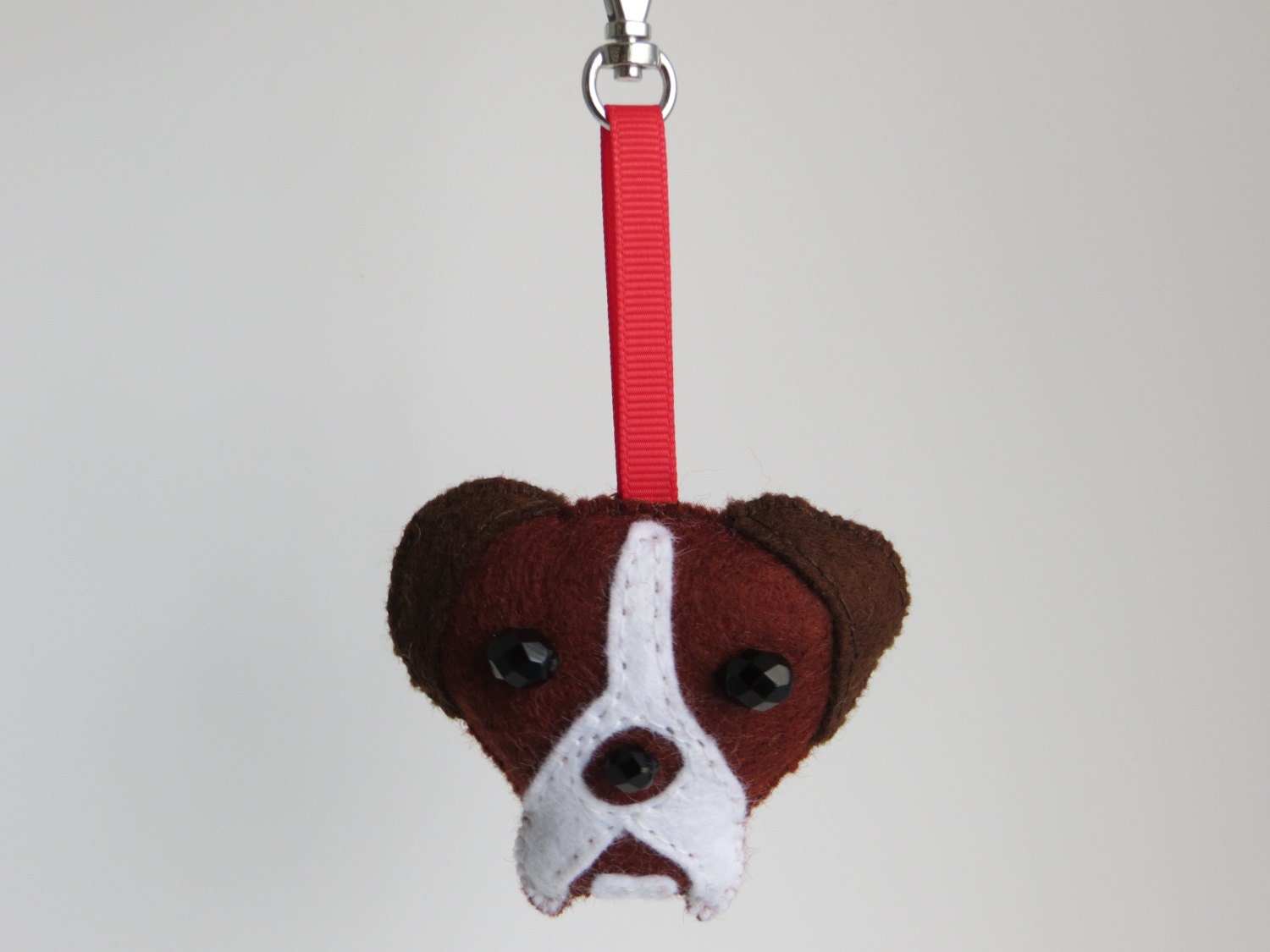 Boxer Dog Hand Sewn Felt Bag Charm - Etsy UK