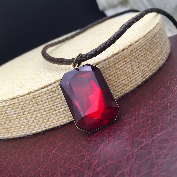 Red Ruby Necklace - Etsy