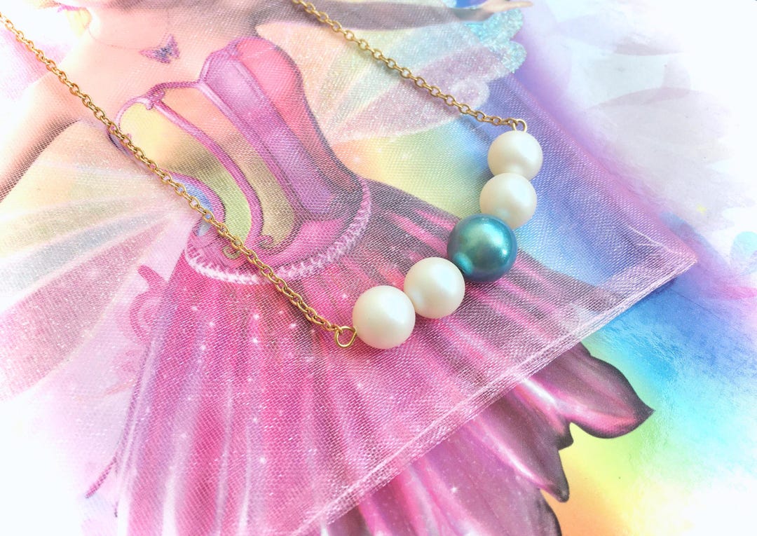 5 Pearl Necklace Princess Fairy Mermaid Mariposa Butterfly ...