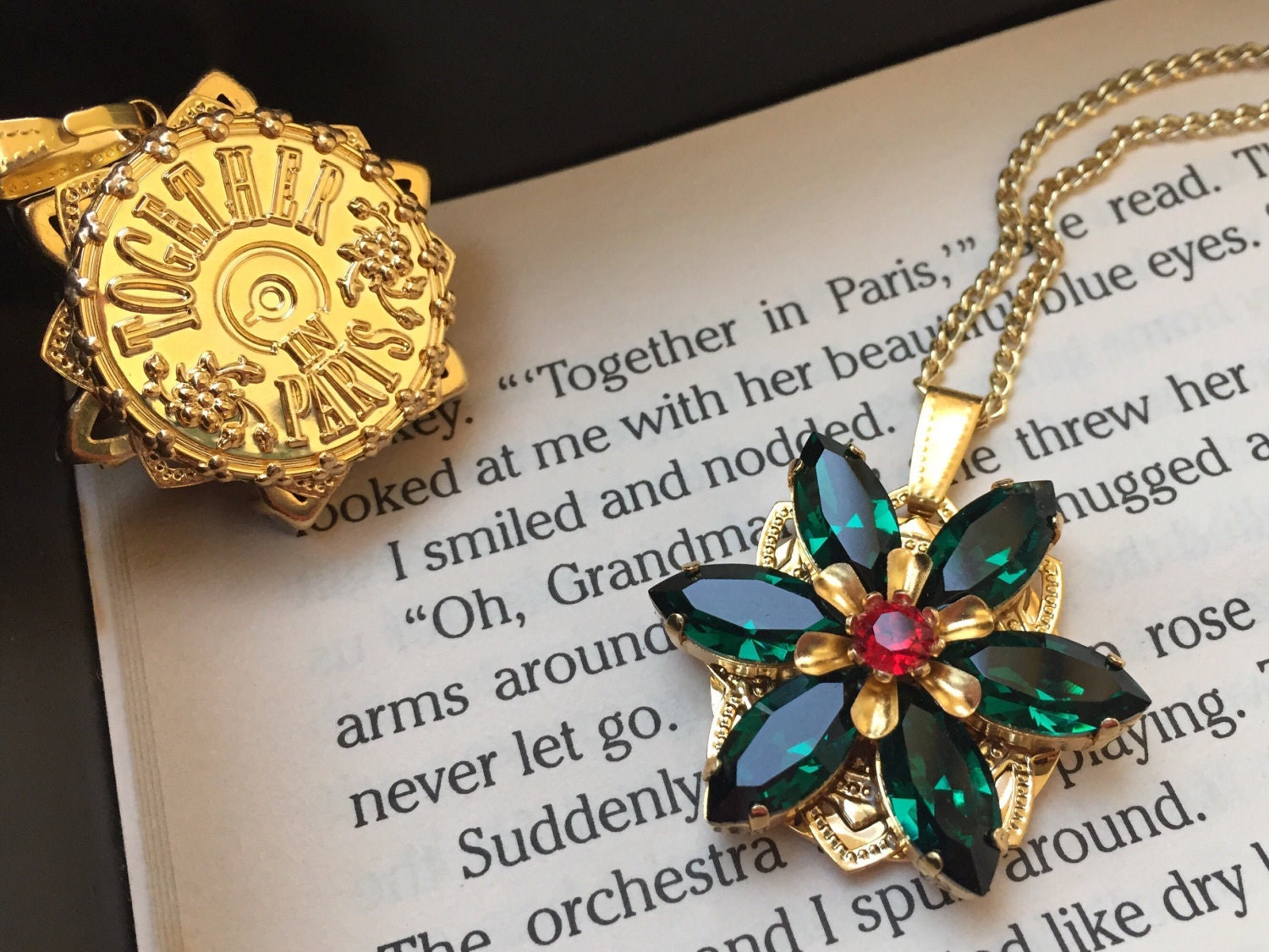Anastasia Together In Paris Necklace With Swarovski Crystals Etsy