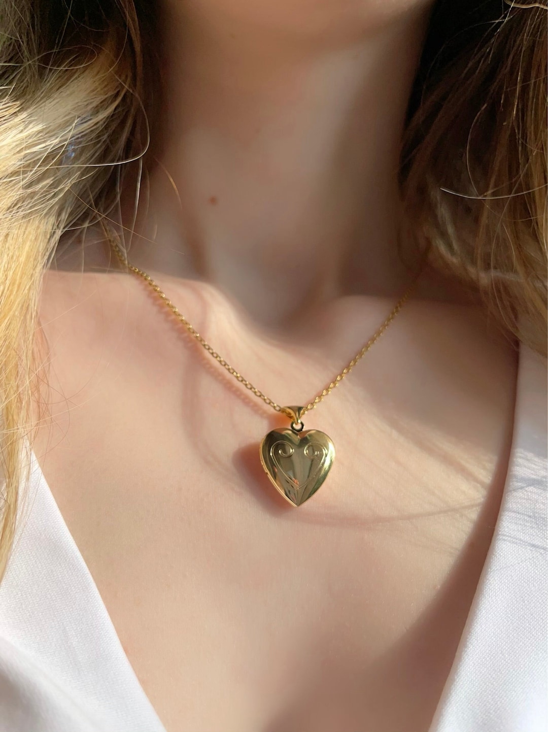 Clara Heart Locket Necklace Princesscore Jewelry B GRADE - Etsy