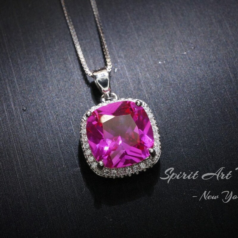 Fuschia Necklace - Etsy